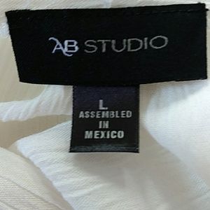 AB Studio | Other | Ab Studio Lacey White Gauze Vest | Poshmark